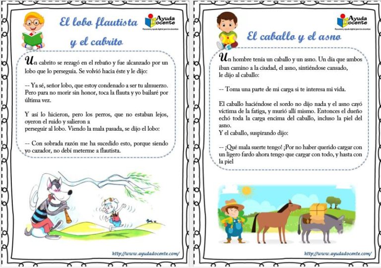 Lecturas cortas para niños de primaria pdf - AYUDA DOCENTE