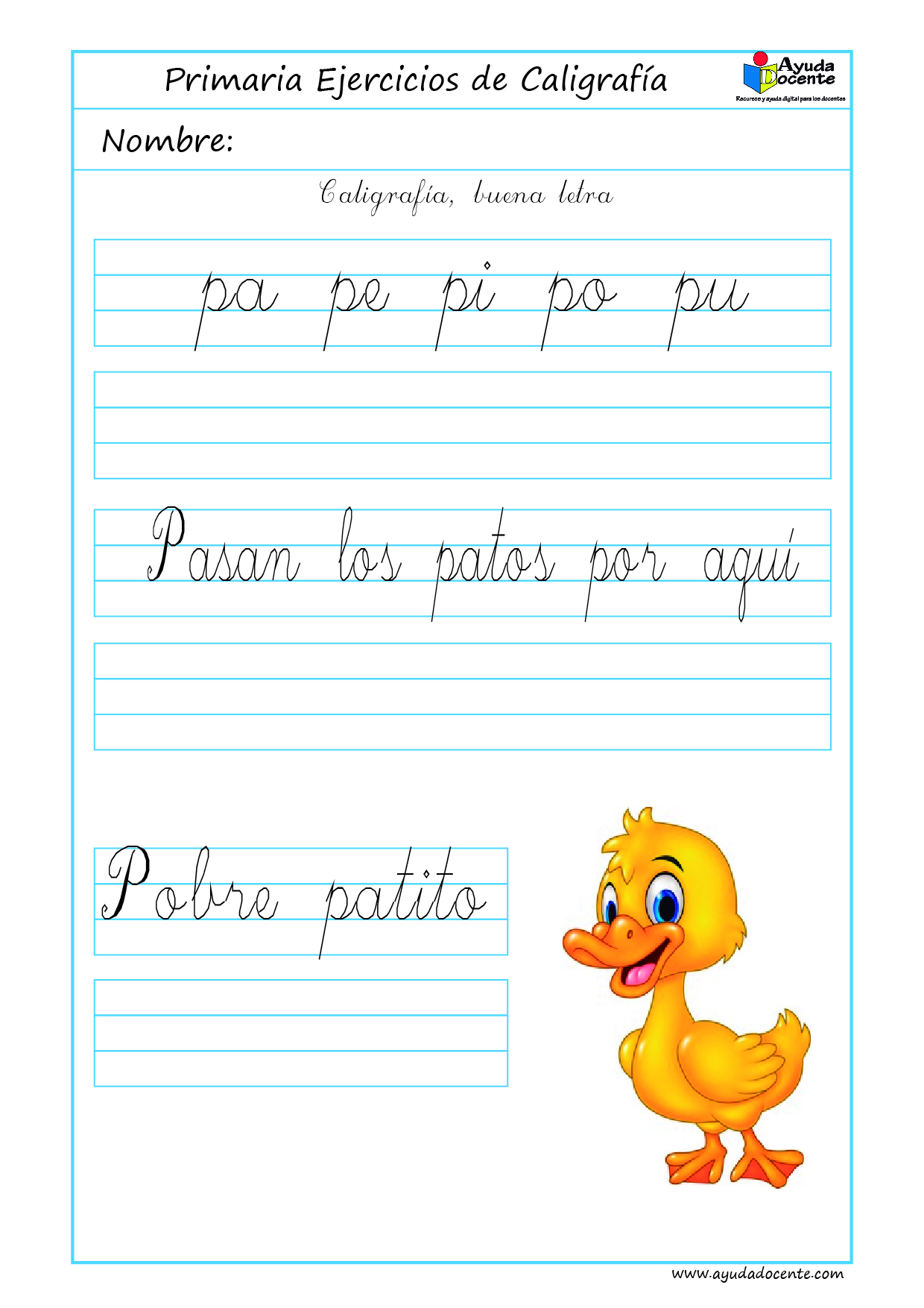 ejercicios de caligrafia-02 - AYUDA DOCENTE