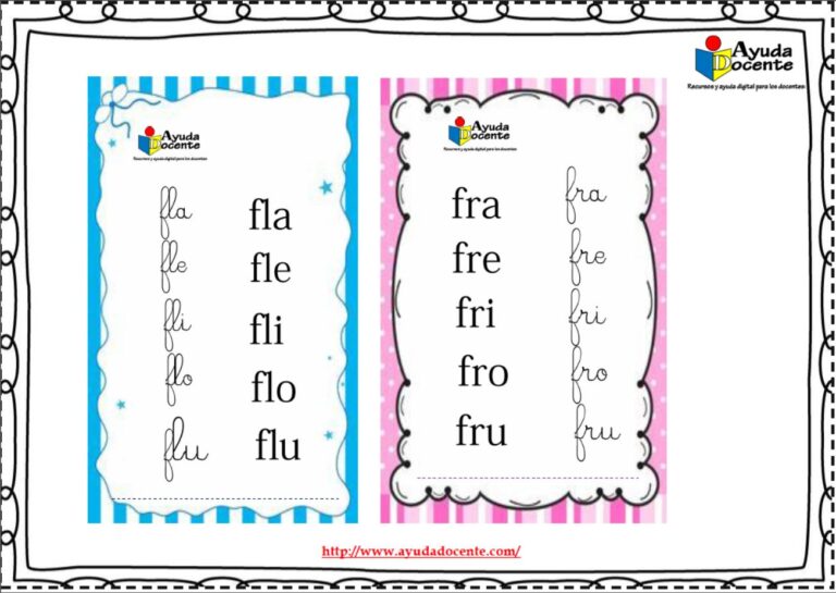 Actividades con sílabas para niños - AYUDA DOCENTE